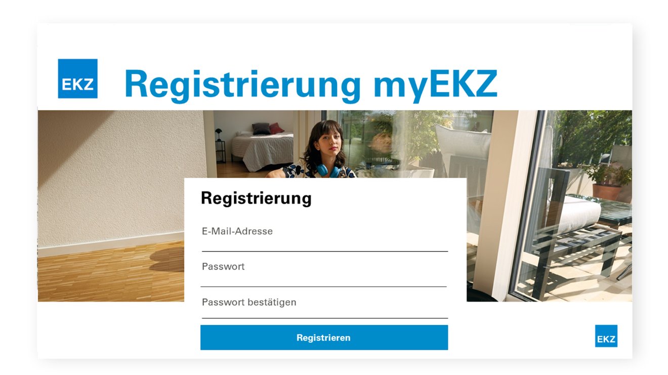 Registrierung für das myEKZ-Kundenportal