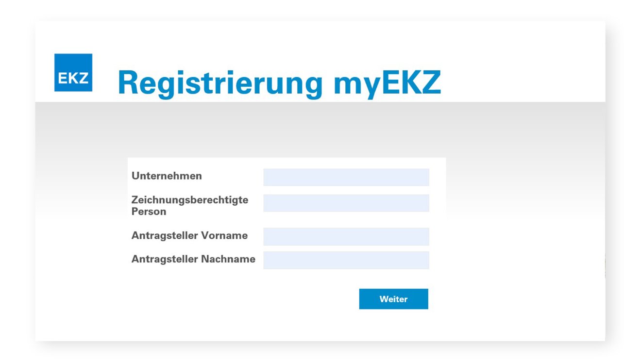 Registrierung für das myEKZ-Kundenportal